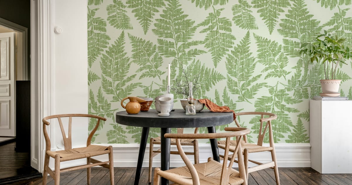 Fern Print, Green | Free Shipping | Rebel Walls - Rebel Walls