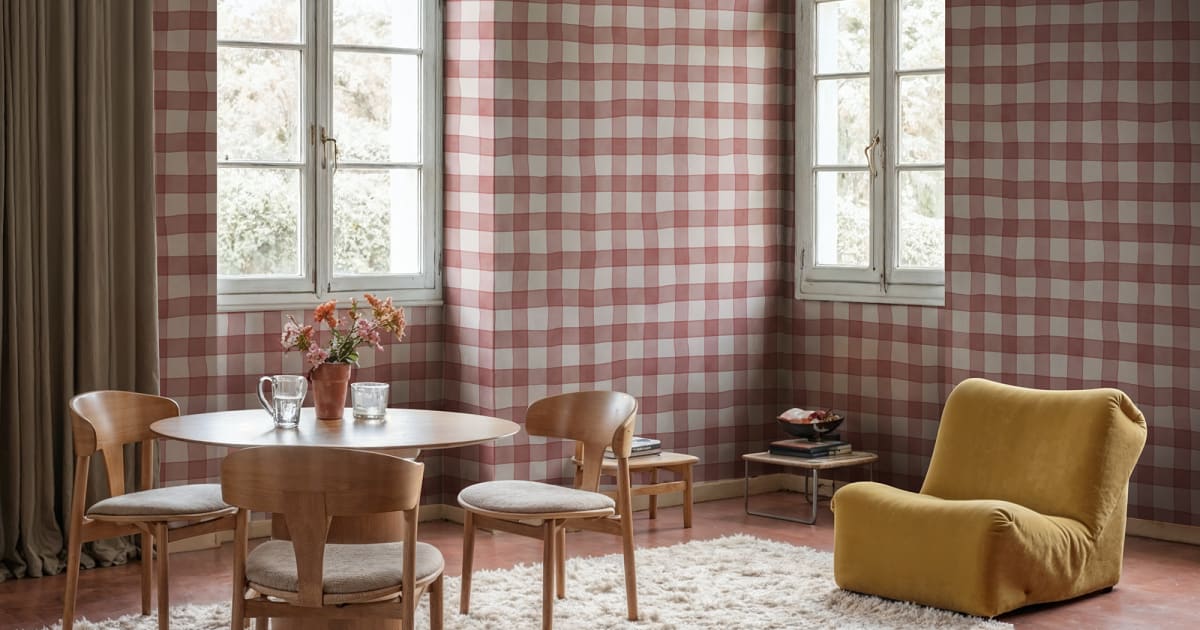 Gingham, Red | Free Shipping | Rebel Walls - Rebel Walls