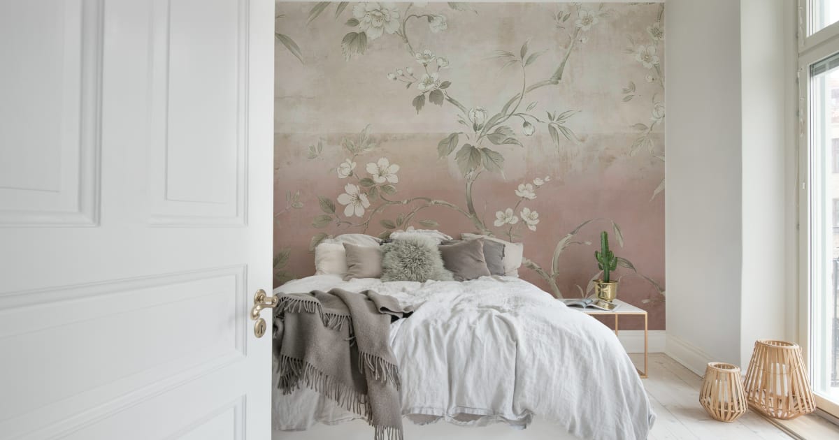 Concrete Flowers Pink | Free Shipping | Rebel Walls - Rebel Walls