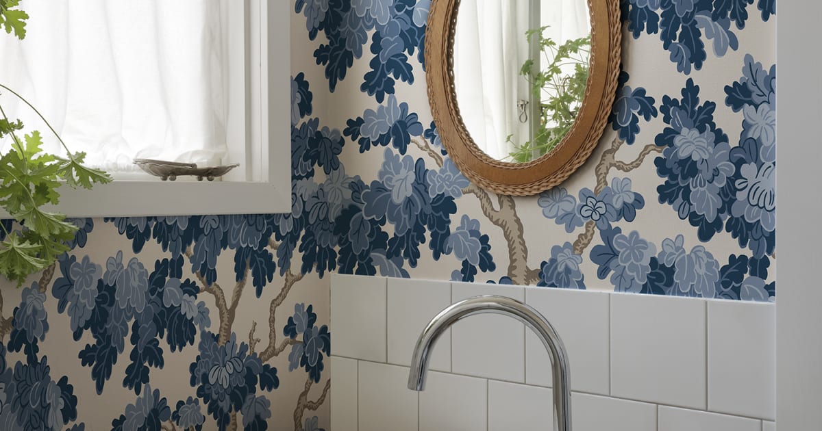 Eken, Papel Pintado Azul | Sandberg Wallpaper - Sandberg Wallpaper