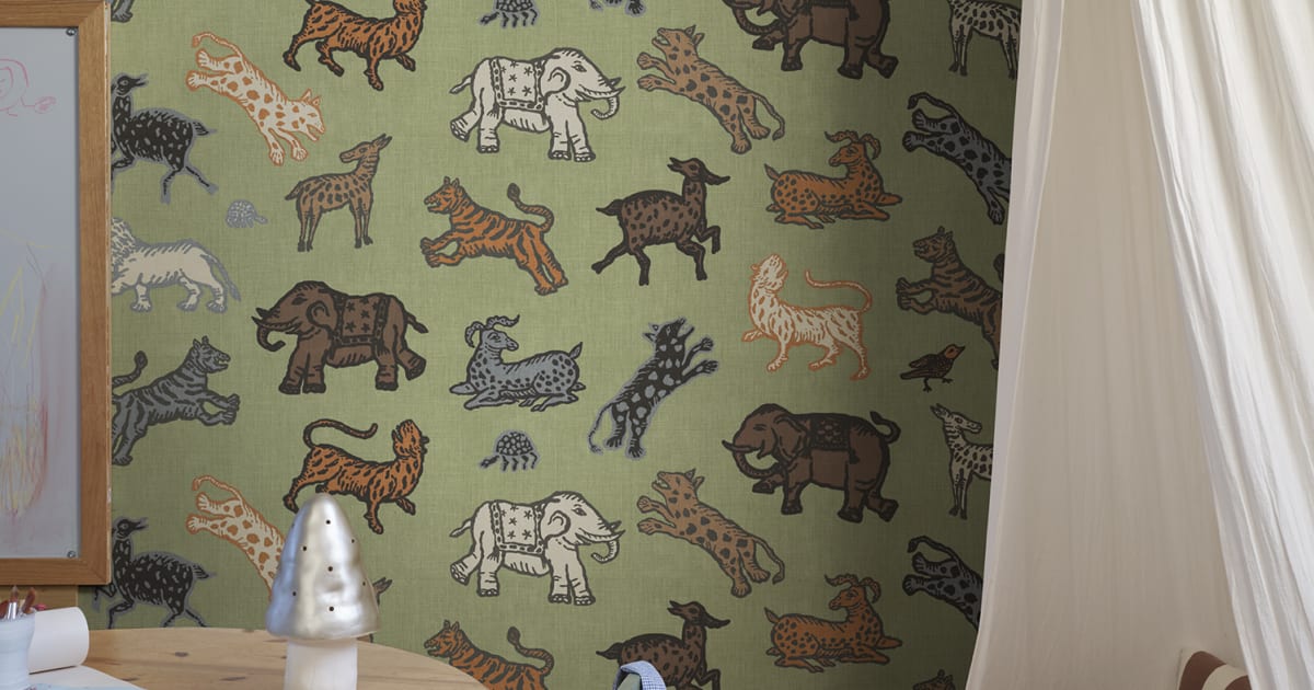 Leonard, Green Wallpaper | Sandberg Wallpaper | 50 Years - Sandberg ...