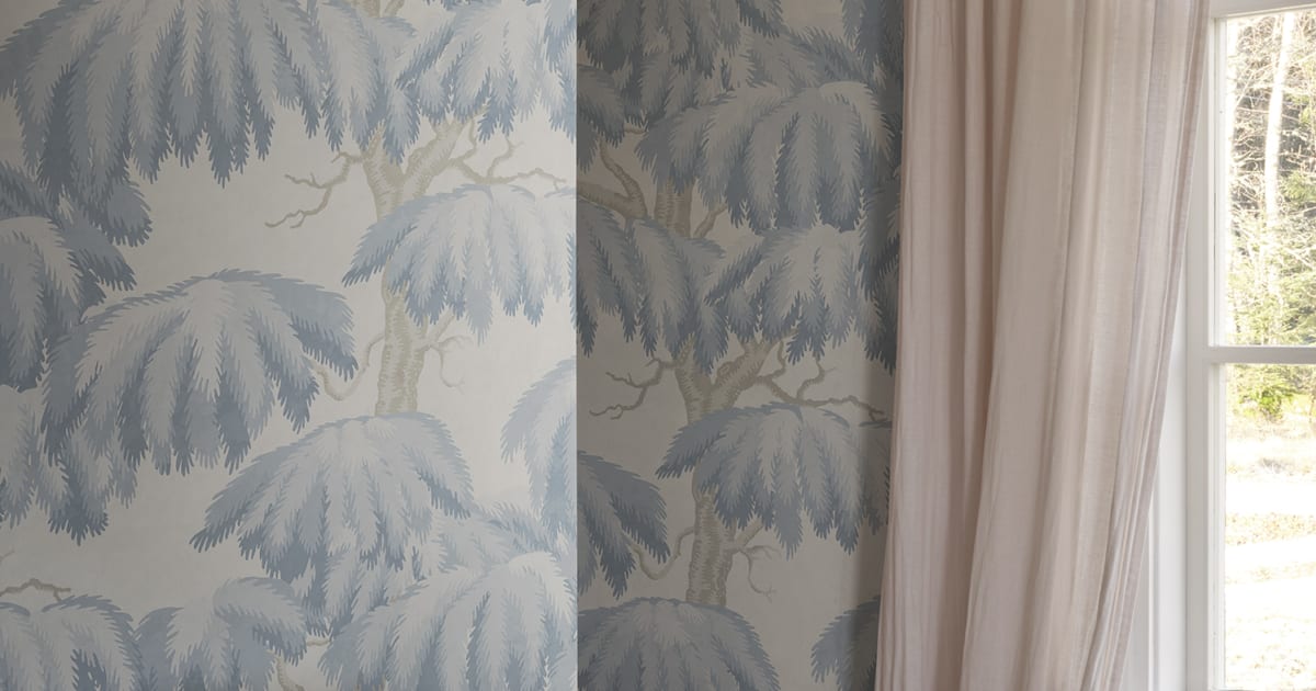 Alba Mural, Light Blue Wallpaper | Sandberg Wallpaper | 50 Years ...