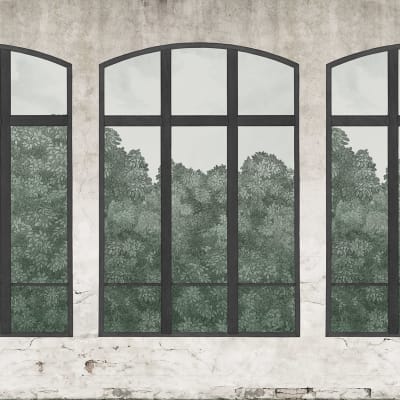 Vintage Windows, Soft Green - Rebel Walls