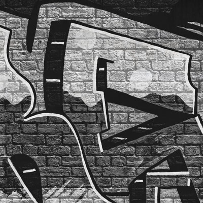 Rebel Graffiti Bold, Gray - Rebel Walls