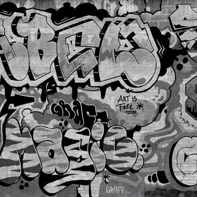 Graffiti, Black - Rebel Walls