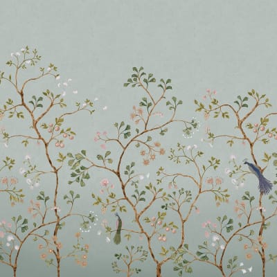 Songbird Mural, Green Wallpaper | Rebel Walls - Rebel Walls