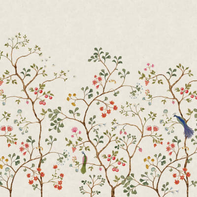 Songbird Mural, Beige Wallpaper | Rebel Walls - Rebel Walls