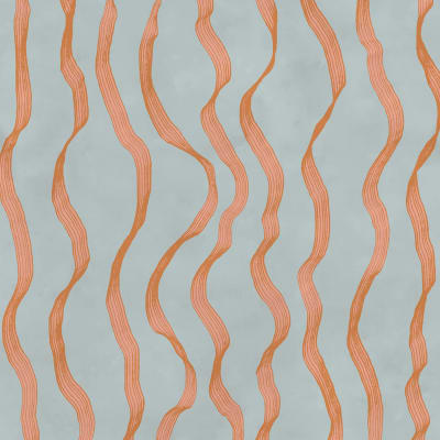 Ribbon Stripe, Blue | Extraordinary Wallpaper By Rebel Walls - Rebel Walls