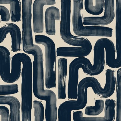 Drape Brush, Mørk Blå Tapet | Rebel Walls - Rebel Walls