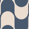 Blue Groovy Retro Pattern Wallpaper - Hovia