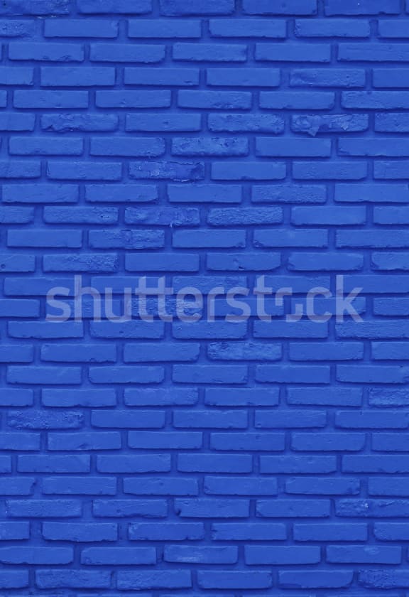 Wall Of Bricks Cobalt - Wallpaper | Rebel Walls