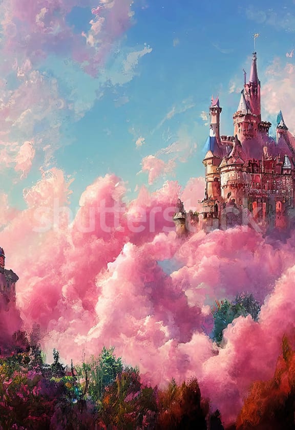 Pink Castle - Wallpaper | Rebel Walls