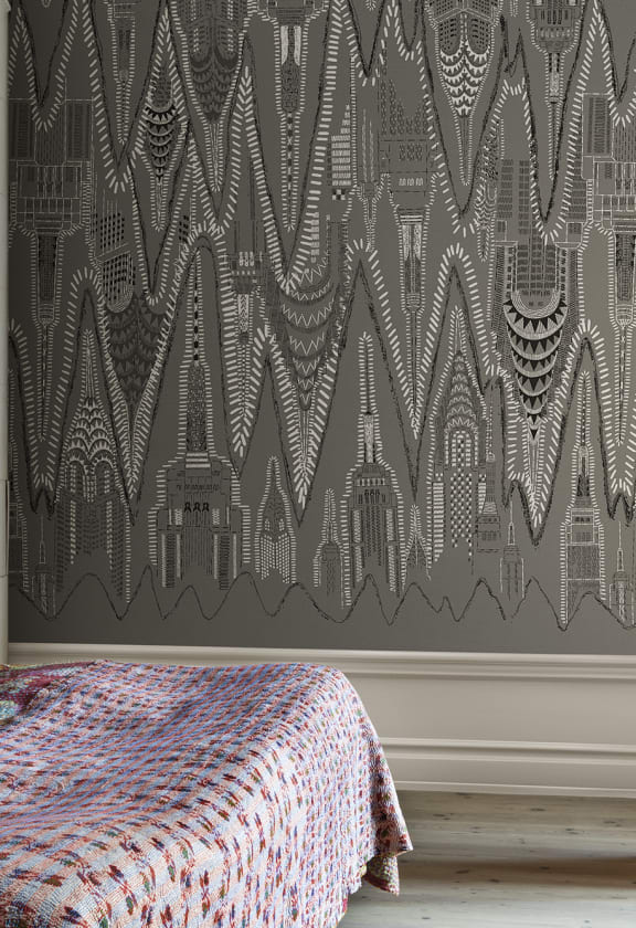 Manhattan, Graphite - Wallpaper | Rebel Walls Manhattan, Graphite - Wallpaper | Rebel Walls