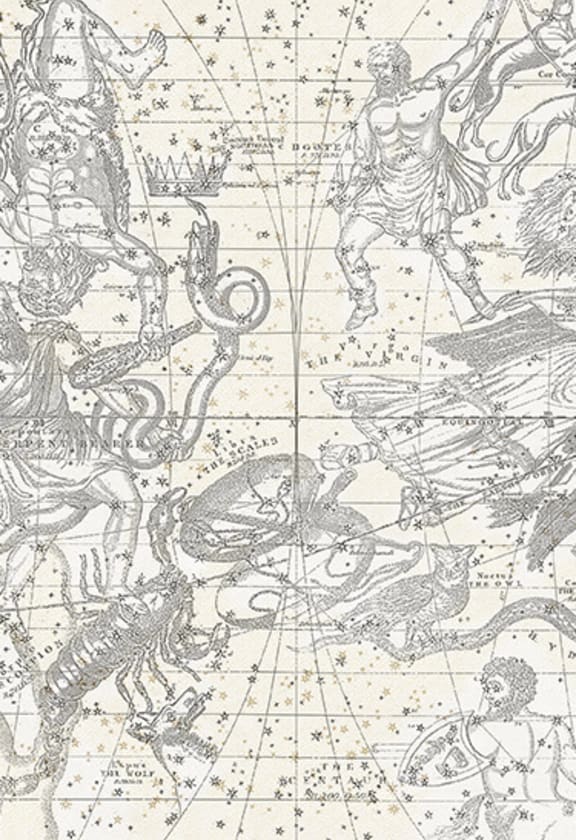 Star Map, White - Wallpaper | Rebel Walls
