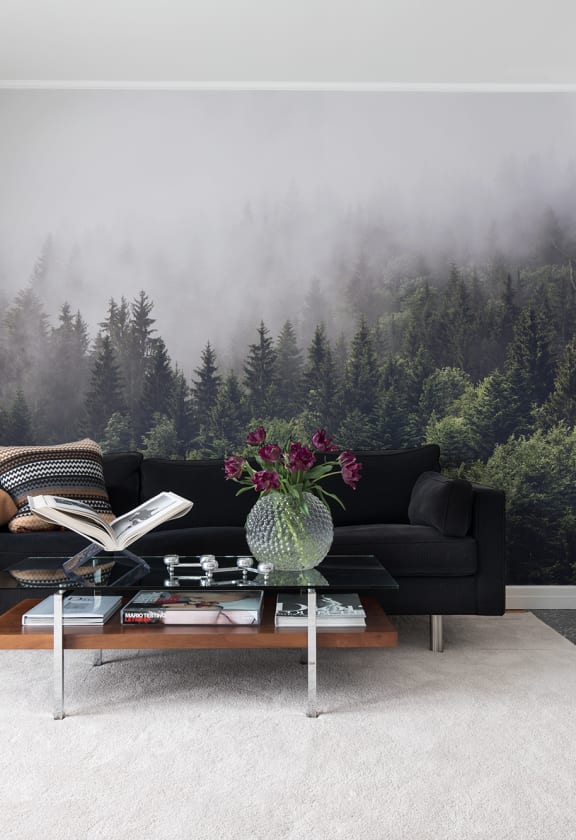 Misty Fir Forest - Wallpaper | Rebel Walls