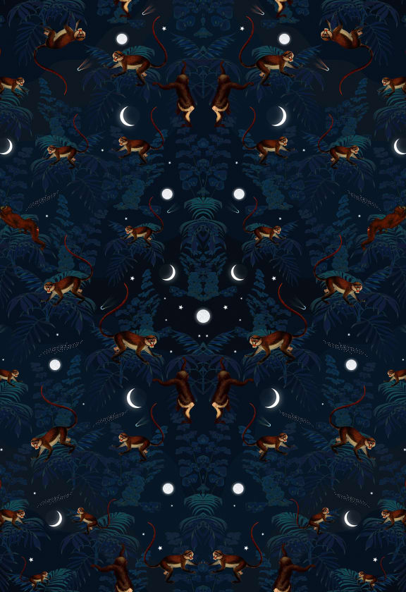 Space Monkey - Wallpaper | Rebel Walls