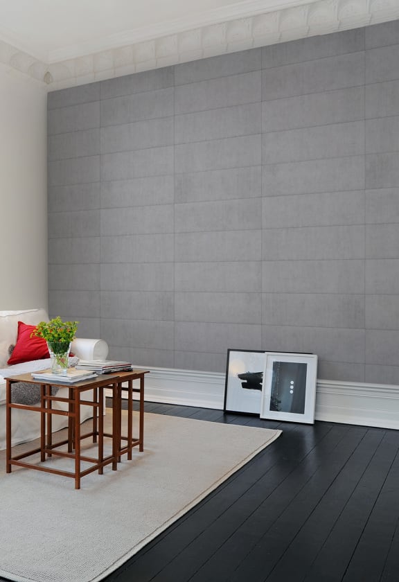 Rectangular Concrete Tiles - 벽지 | Rebel Walls