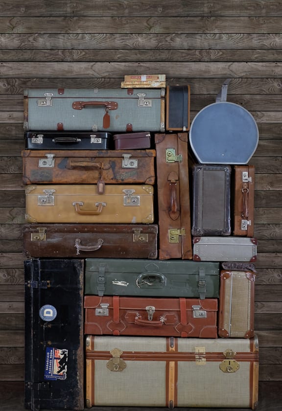 Stacked Suitcases, Pile | Rebel Walls