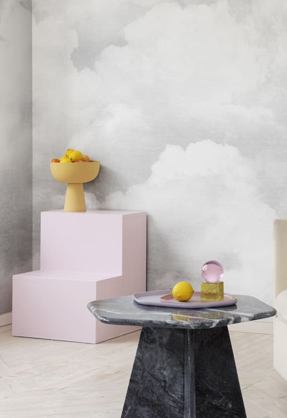 Cuddle Clouds Graphite - Wallpaper | Rebel Walls