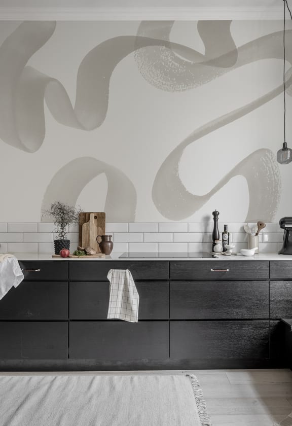 Waves, Beige - Wallpaper | Rebel Walls