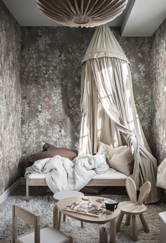 Wisteria Linen - Wallpaper | Rebel Walls
