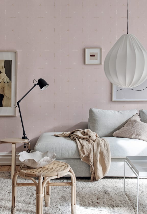 Perfect Fit, Powder Pink - Wallpaper | Rebel Walls