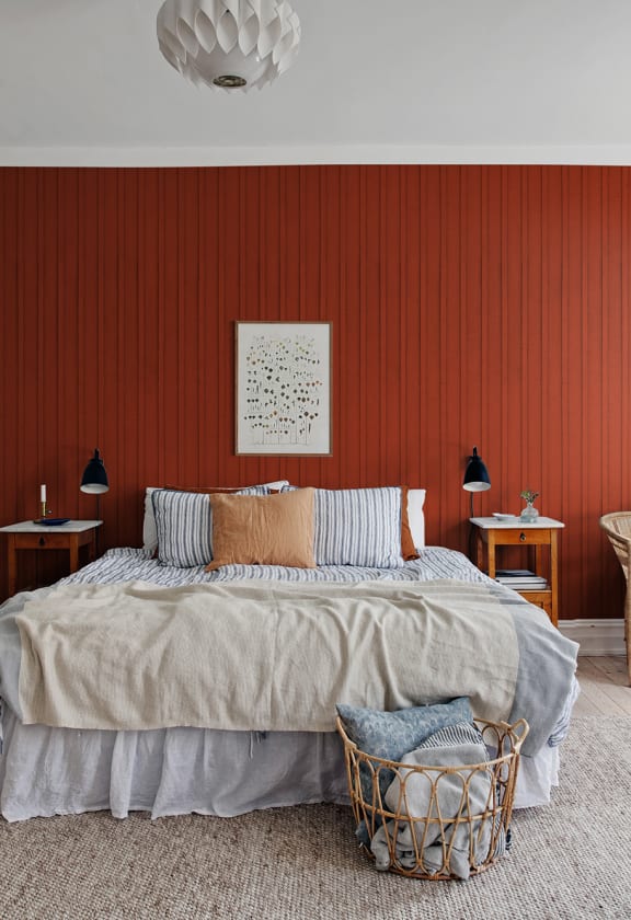 Swedish Cottage, Red - Wallpaper | Rebel Walls