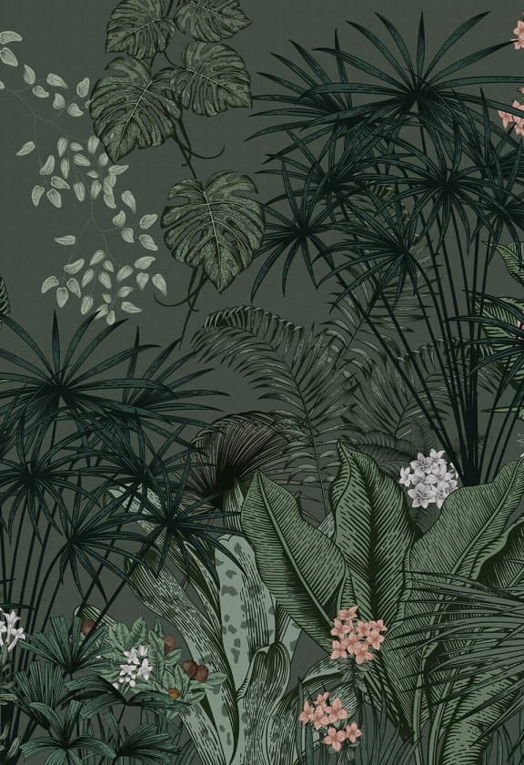 Big Furada Green - Tapeter | Rebel Walls