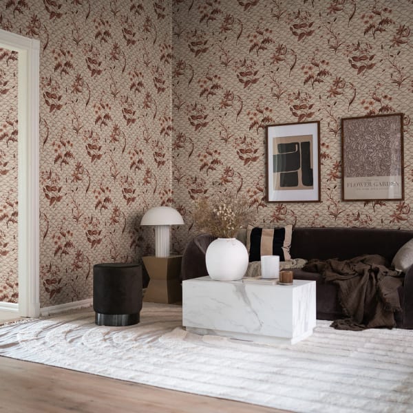 Floral Ripple Rust - Rebel Walls