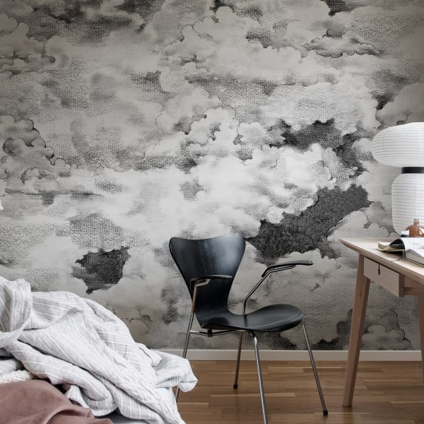 Chubby Clouds Graphite | Rebel Walls