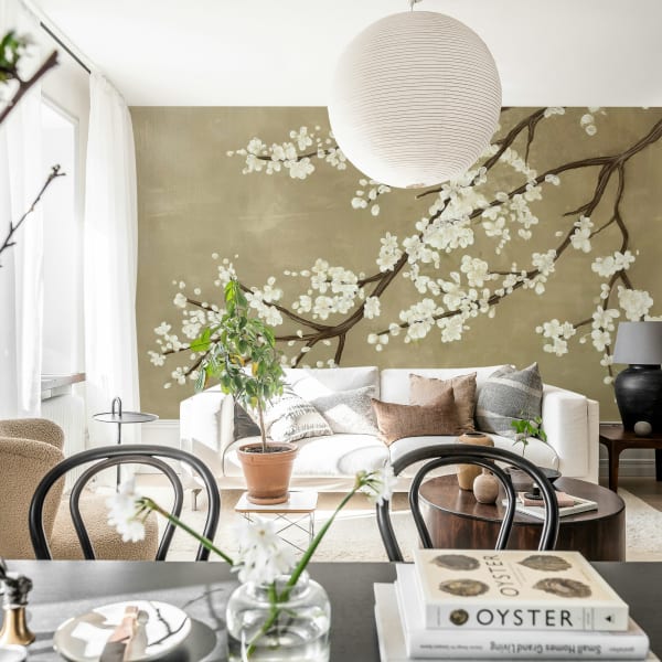 Sakura Branch, Beige | Rebel Walls