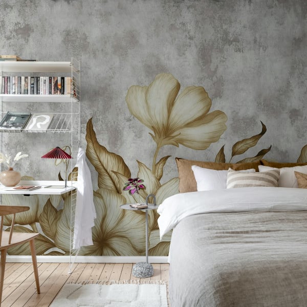 Floral Fantasy, Gray | Rebel Walls