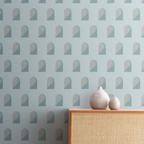 Blue Archway Architecture Pattern Wallpaper Mural - Hovia | Hovia
