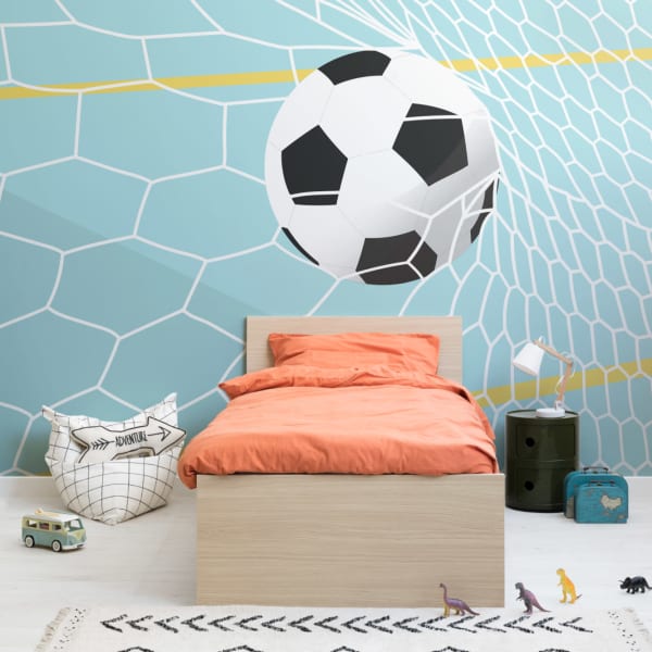 Blue Football Net Wallpaper Mural - Hovia - Hovia