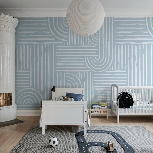 Graphic Vaults, Blue | Rebel Walls