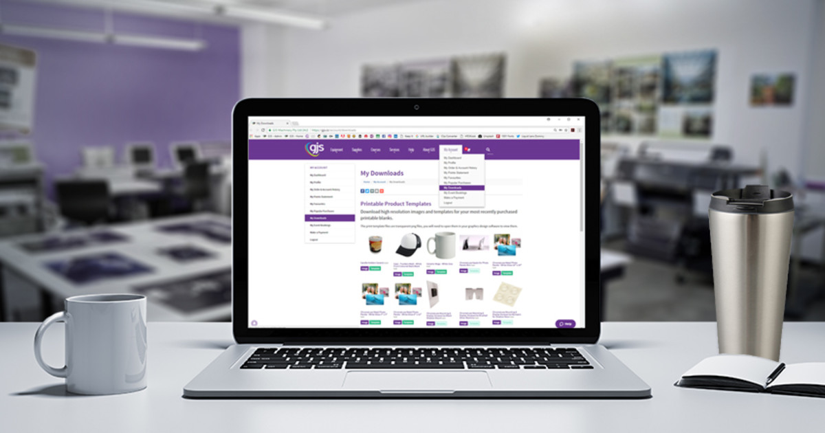 New quick-access to printable product templates - GJS