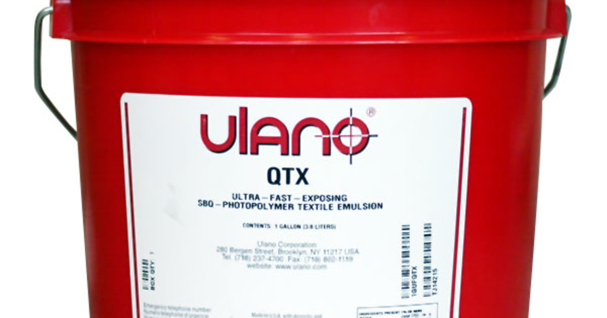 Ulano QTX - High-Quality Emulsion for Screen Printing with GJS
