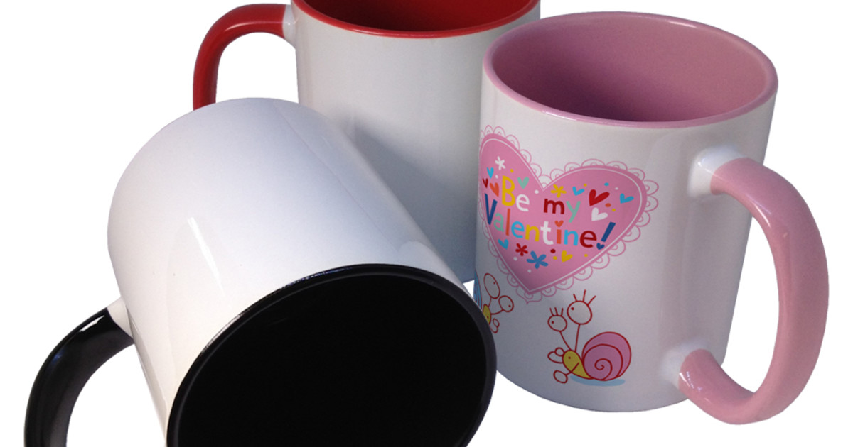 Ceramic Mugs w/ Inner Colour for Dye Sublimation Printing