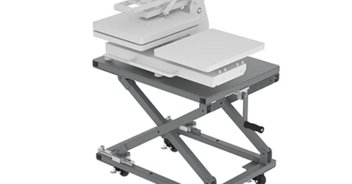 Universal Heat Press Adjustable Height Stand with Wheels-Heavy-Duty ...