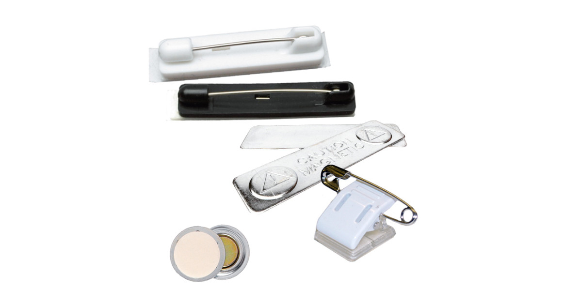 Name Badge Attachment Pins & Magnets for Dye Sublimation