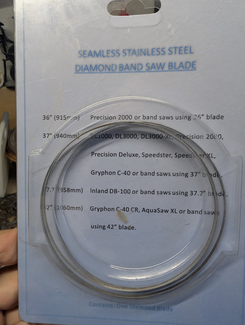 Diamond Band Saw Blade Gone to a new home | Rock Tumbling Hobby