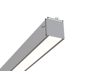 6ft 2" x 3" Surface Mounted Linear High Output LED Fixture