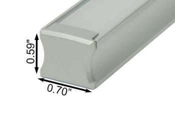 Ultra Thin 1/2 inch thick LED Aluminum Profile O2 for Thin linear LED ...