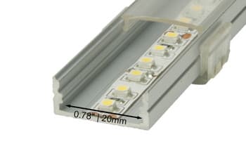 Slim Low Profile LED Aluminum Profile O for slim linear LED strip lighting