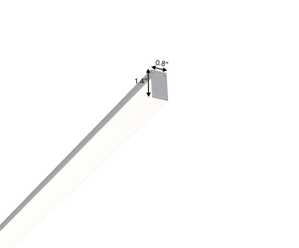6ft 0.8" x 1.4" Direct Surface Mounted High Output Linear LED Fixture