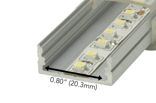 Slim Low Profile LED Aluminum Profile O for slim linear LED strip lighting