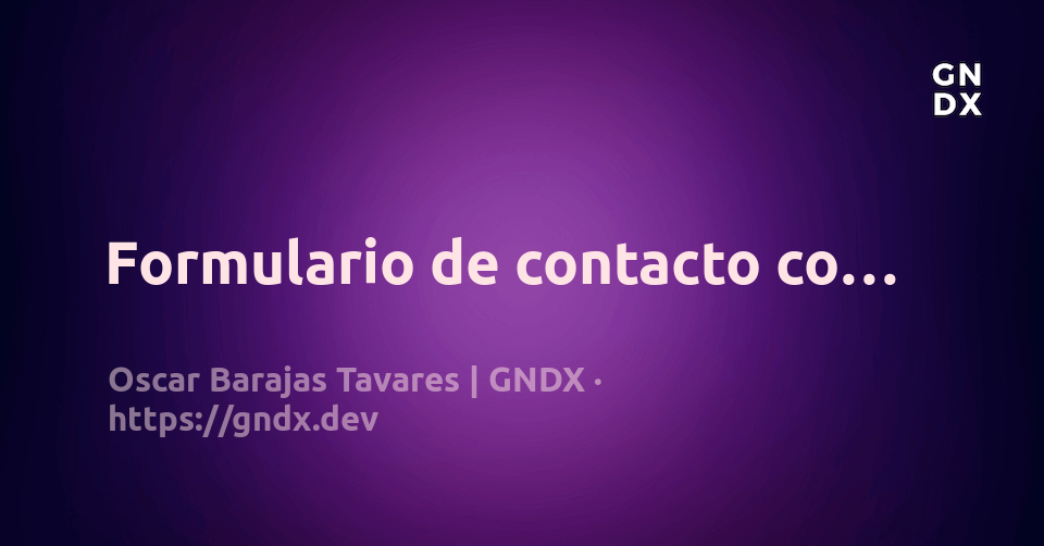 Formulario de contacto con React + Firebase