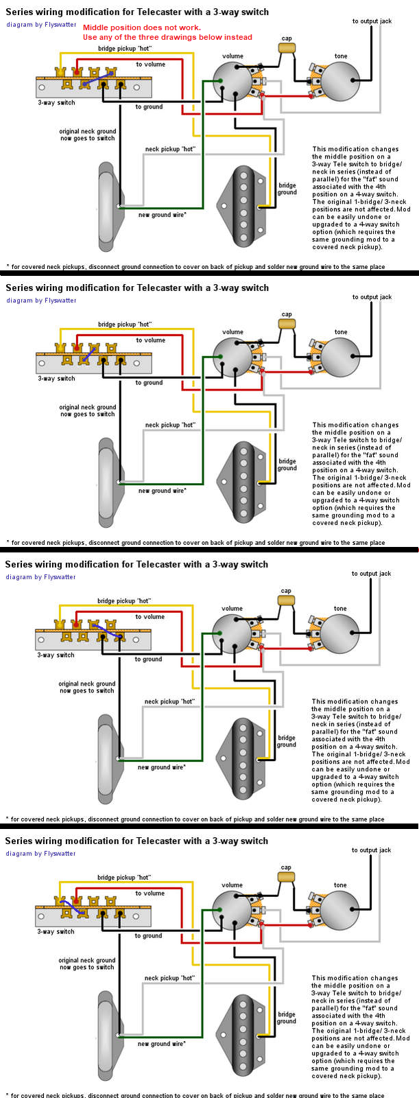 Broadcaster wiring with bridge/neck blender in series | GuitarNutz 2