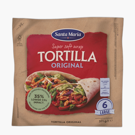 Santa Maria Tortilla Wraps Large 6st 371g 2x online bestellen! | Flink