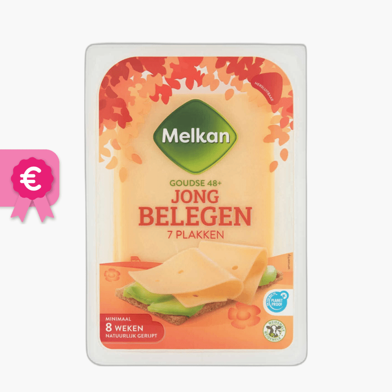 Melkan Gouda jong plakken 190g online bestellen! | Flink